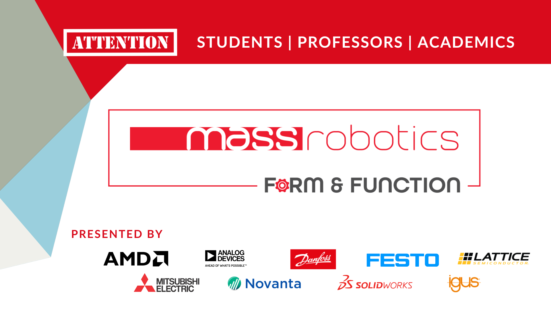 MassRobotics Announces the 2nd Annual University Form & Function Challenge - MassRobotics